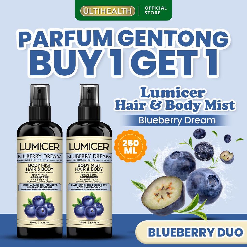 Jual Blueberry Duo Lumicer Hair Body Mist (Buy 1 Get 1) 2 x 250 ml ...