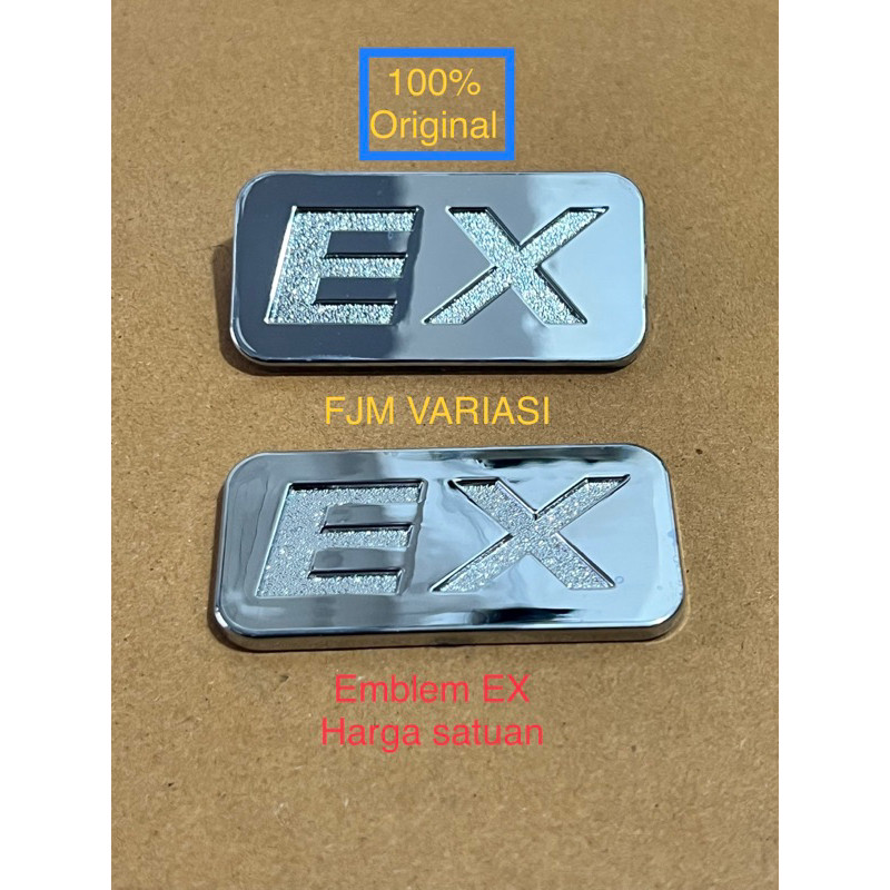 Jual EMBLEM LOGO MEREK TULISAN LAMBANG EX E X ORIGINAL ASLI UNIVERSAL ...