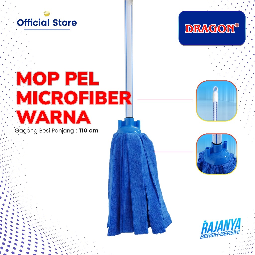 Jual TOKOAKSA DRAGON Mop Pel Kain Microfiber 110 Cm Pembersih Lantai ...