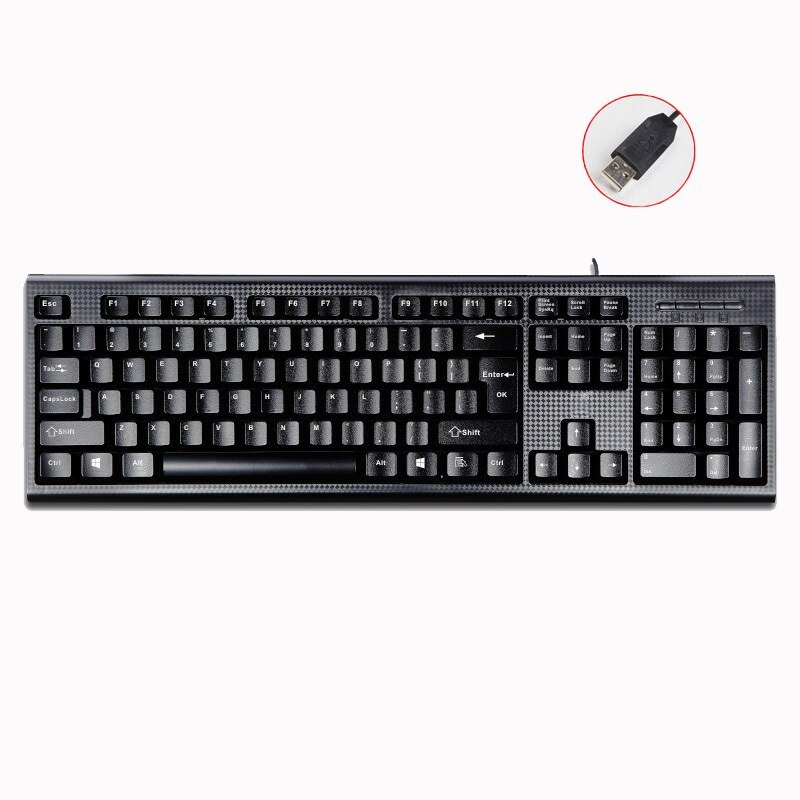 Jual 108 Key Membrane Keyboard USB Wired Ergonomic Compliance ...