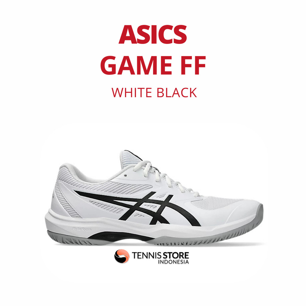 Jual Sepatu Tenis Asics GAME FF / White Black Original | Shopee Indonesia