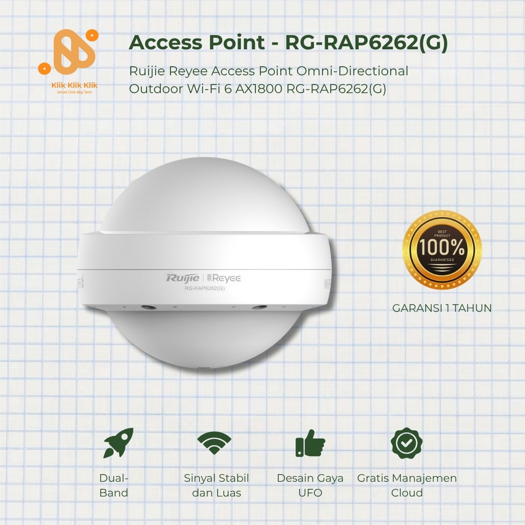 Jual Ruijie RG-RAP6262(G) Outdoor Access Point WiFi 6 Kecepatan Tinggi ...