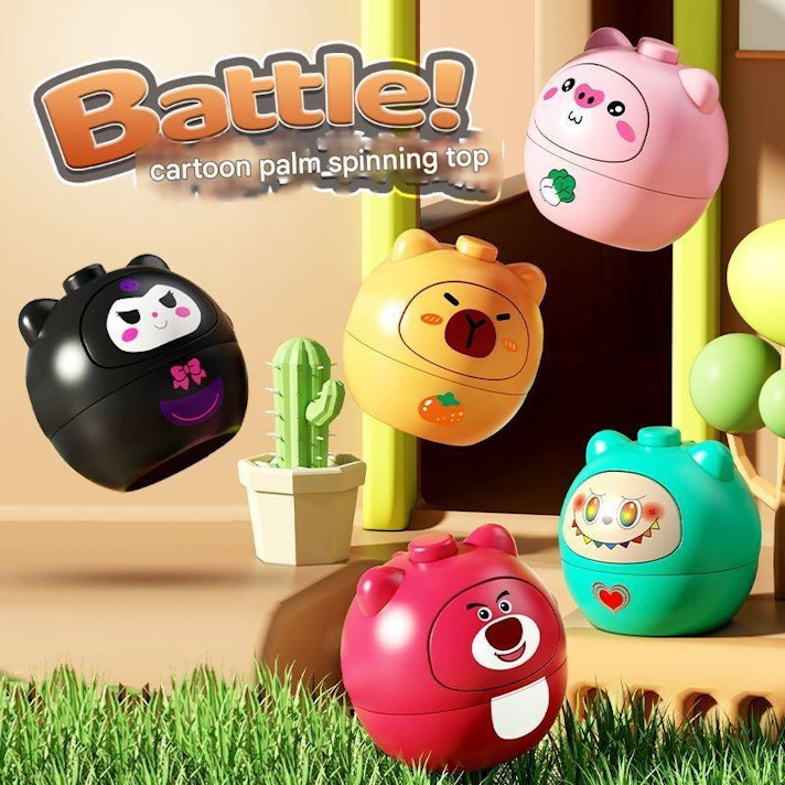 Jual [LOGU] Mainan Gasing Tangan Lucu Bentuk Kartun Hewan dengan Efek ...