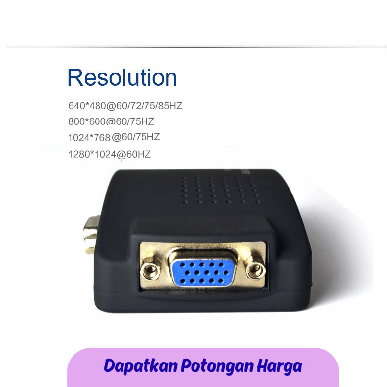 Jual SSN Video Converter BNC AV to VGA Capture Card for AHD Camera ...