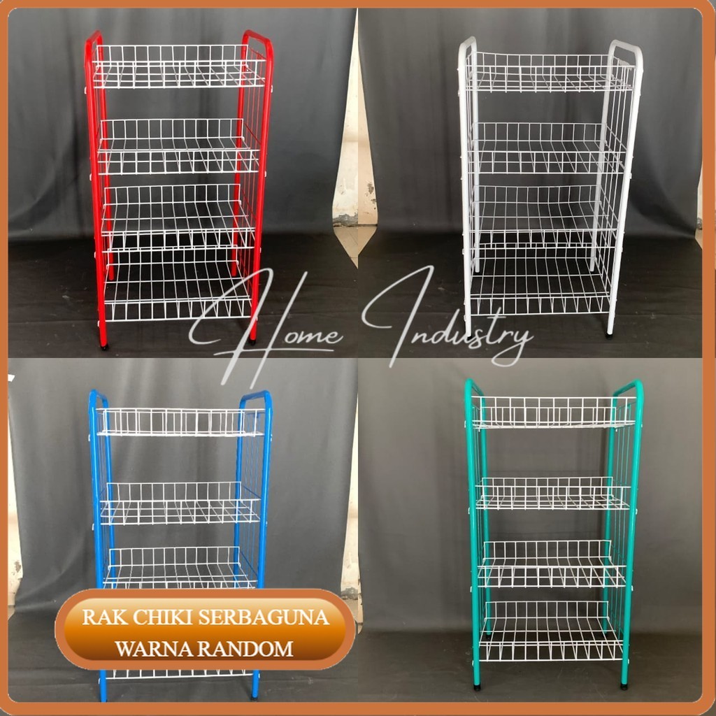 Jual rak chiki jumbo + roda 4pcs 360° randnom/Rak serbaguna/Rak snack ...