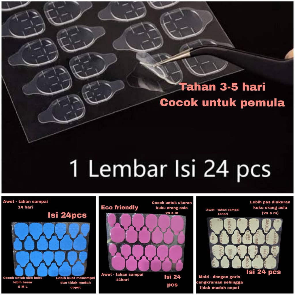 Jual LEM JELLY 24pcs 1 lembar | 5 lembar - Lem01 - Set LEM KUKU JELLY ...