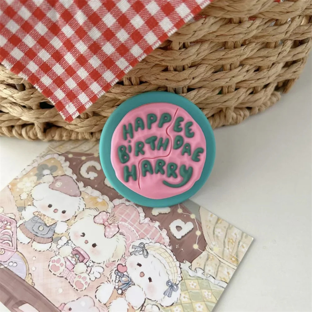 Jual Cute English Letter Pink Magnetic Holder Grip Tok Phone Stand ...