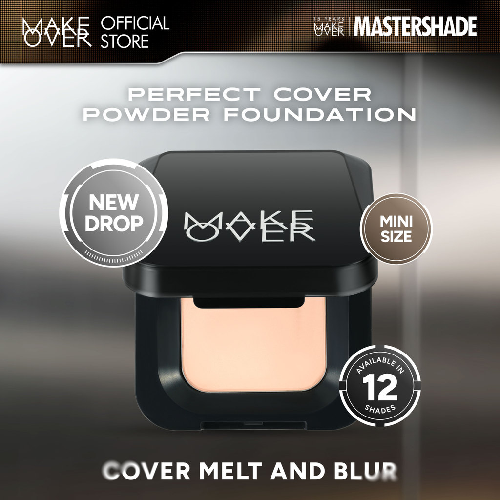 Jual NEW! MAKE OVER Perfect Cover Powder Foundation Mini - TWC Two Way ...