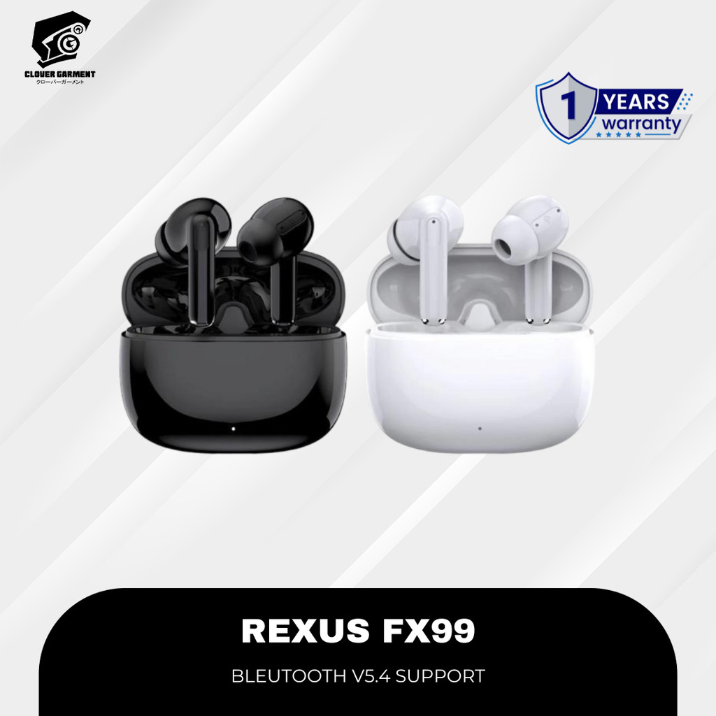 Jual Rexus FX99 FX-99 TWS Earphone Bluetooth 5.4 True Stereo Wireless ...
