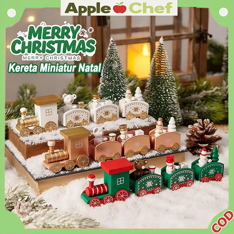 Jual AppleChef Kereta Api Berjalan Hiasan Pohon Natal Kereta Natal Mini ...