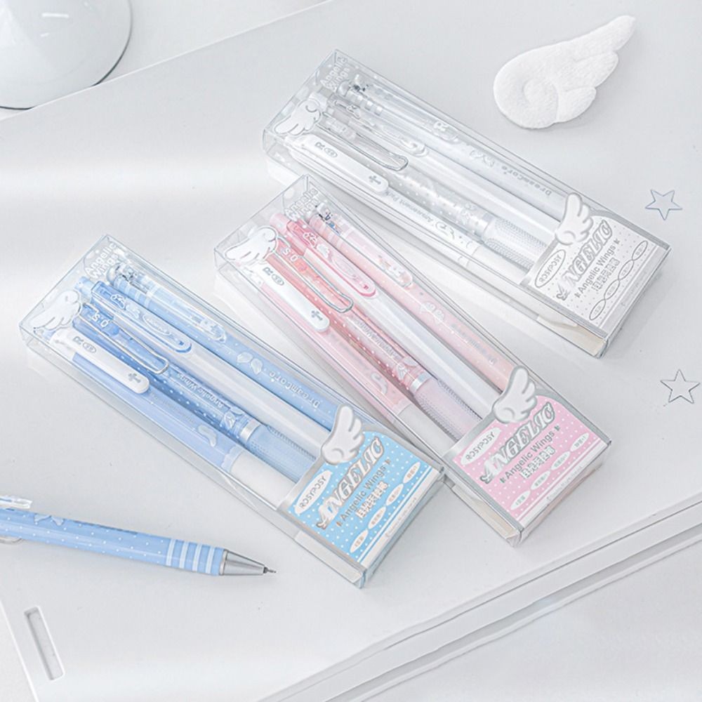 Jual 4Pcs/Set 0.5mm Pearl Angel Gel Pen Set Soft Comfort Grip Gel Ink ...