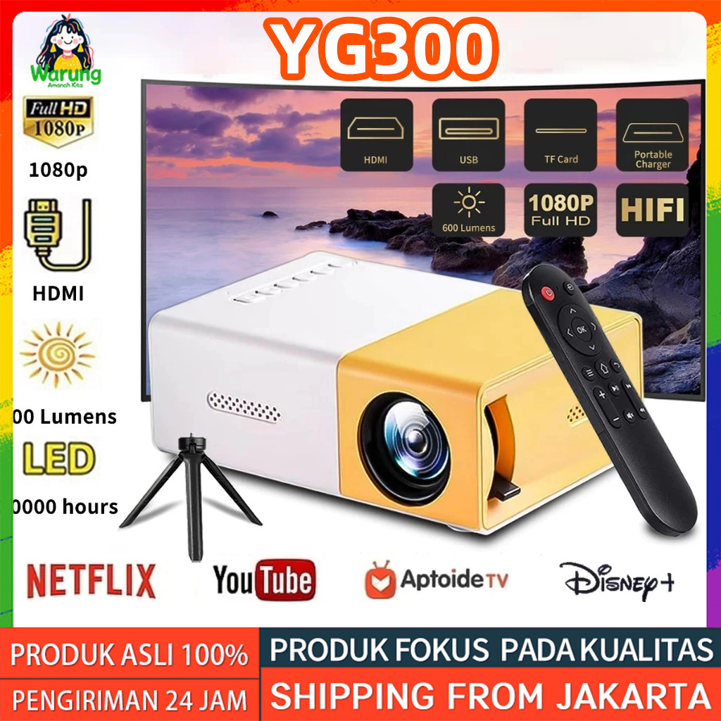 Jual Proyektor mini YG300 Portable Led mini Proyektor hp mini Home ...