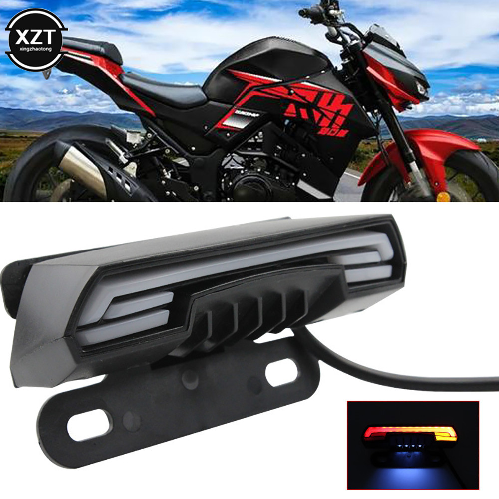 Jual Universal Motorcycle Tail Light Electric Car Brake Light Dynamic ...