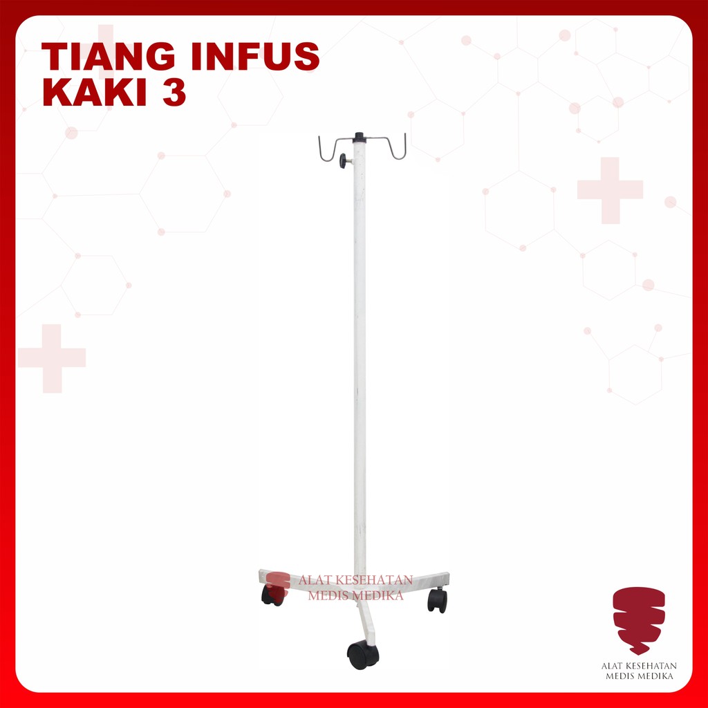 Jual GOJEK ONLY Tiang Infus Cat Kaki 3 Roda Alat Gantungan Rawat Inap ...
