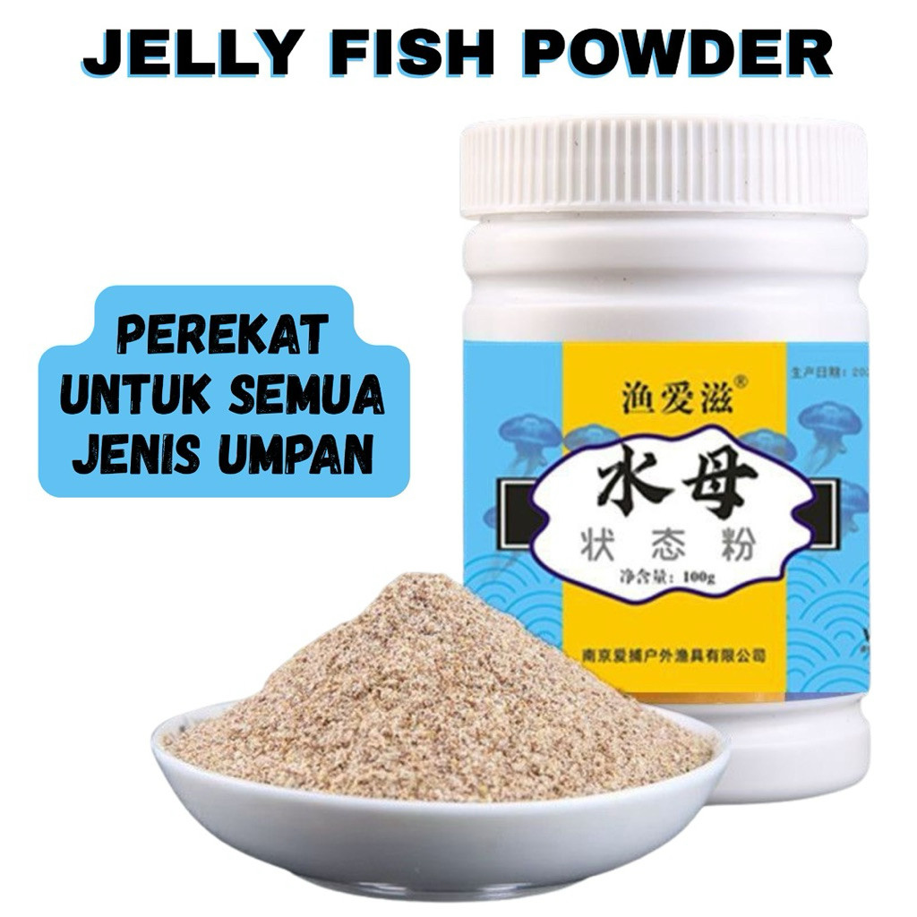 Jual JELLY FISH POWDER KEMASAN BESAR 100 GRAM PEREKAT SEMUA JENIS UMPAN ...