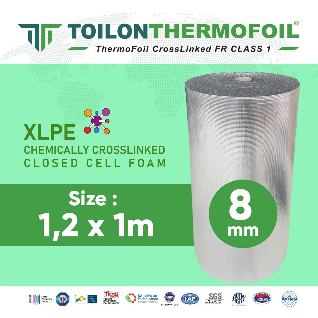 Jual TOILON THERMOFOIL Peredam Panas Atap XLPE Foam 8mm Harga Per Meter ...