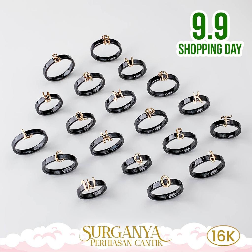 Jual Macan Gold Cincin Emas Model Alcera A - Z Cincin Huruf Abjad Kadar ...