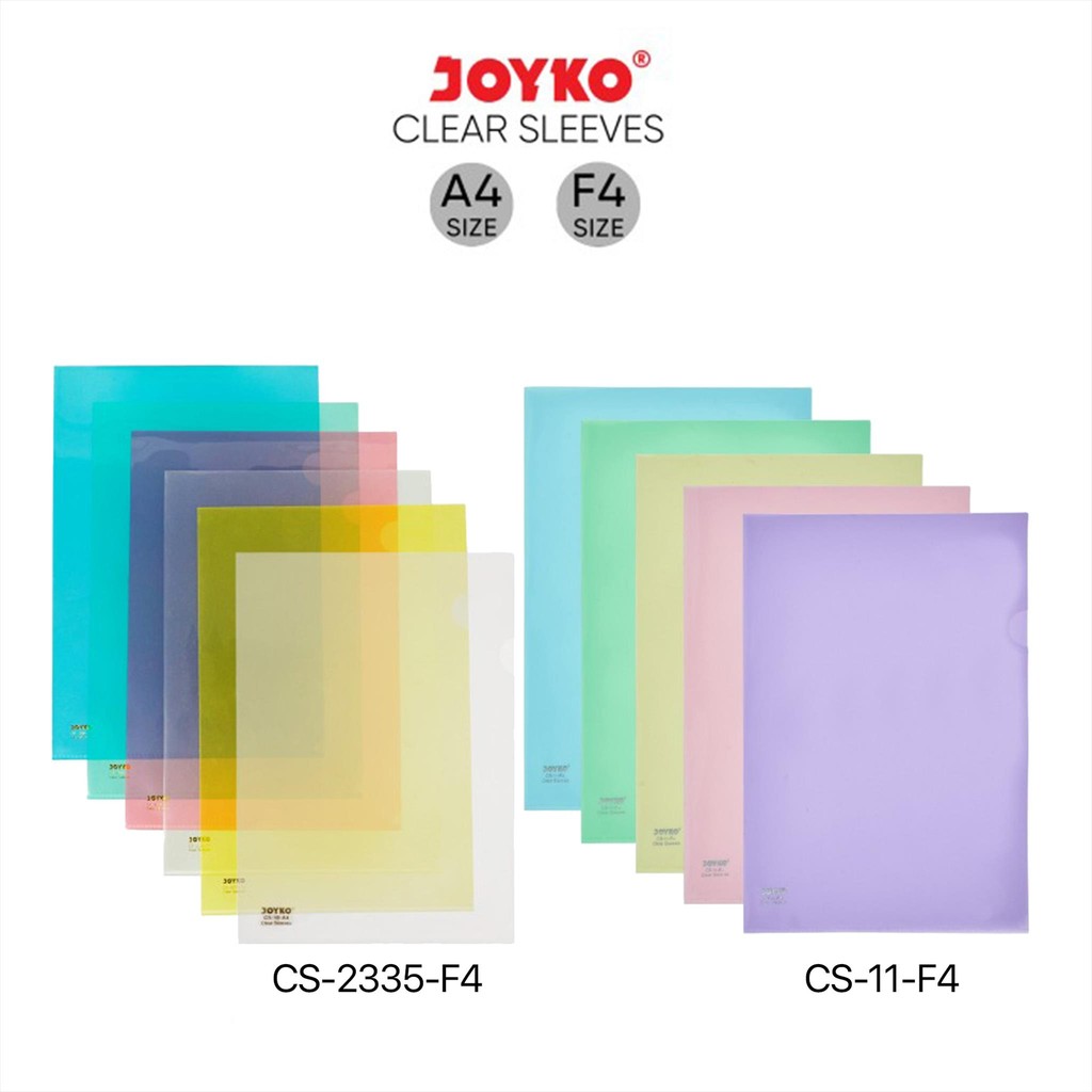 Jual NN JOYKO Clear Sleeves F4 Map L Plastik Transparan CS 2335 CS 11 ...