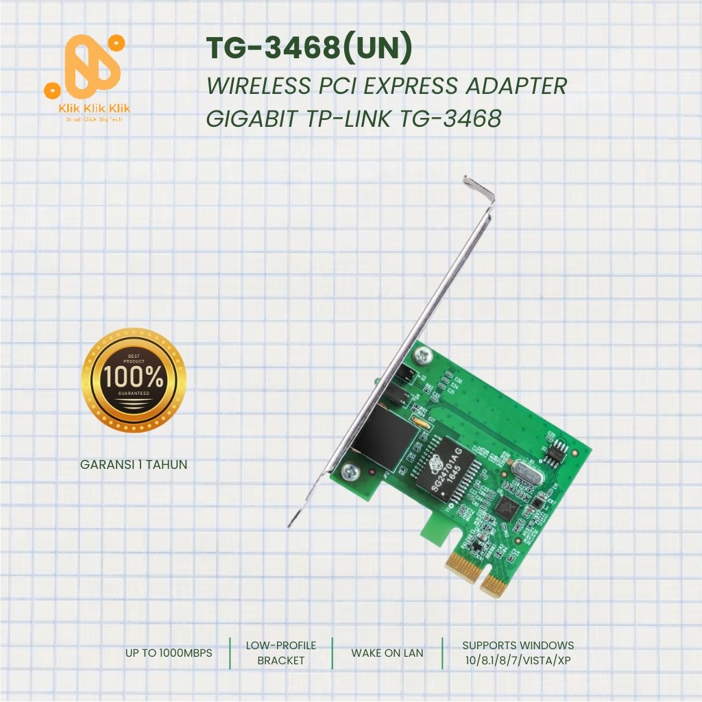 Jual TP Link TG-3468(UN) Kartu Jaringan PCI Express Gigabit Ethernet ...