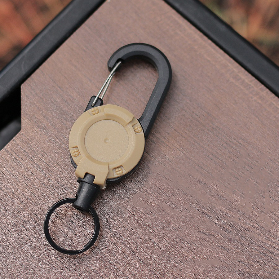 Jual Heavy Duty Retractable Keychain Retractable ID Badge Holder Reel ...
