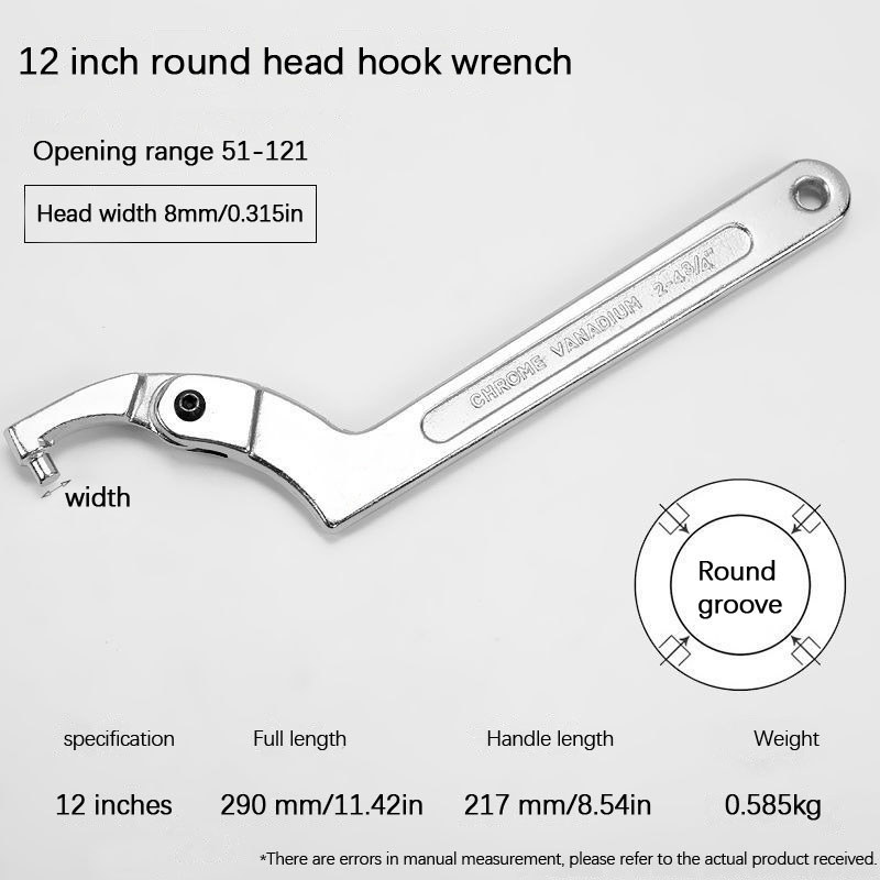 Jual Crescent wren Adjustable wren hook C-wren tool nut bolt Hand tool ...