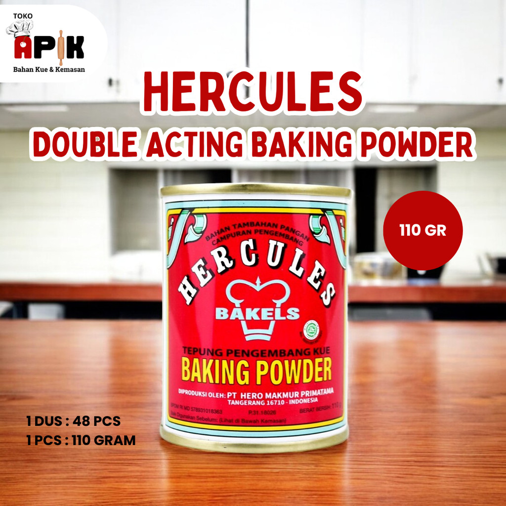 Jual HERCULES 110 DOUBLE ACTING BAKING POWDER ISI 110 GRAM | Shopee ...