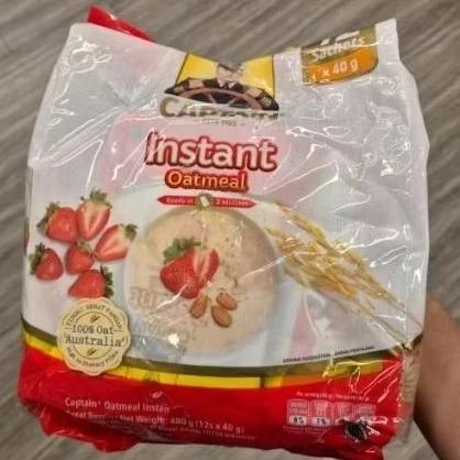 Jual Captain Oats Instant Oatmeal ( 12 sachets x 40gr ) | Shopee Indonesia