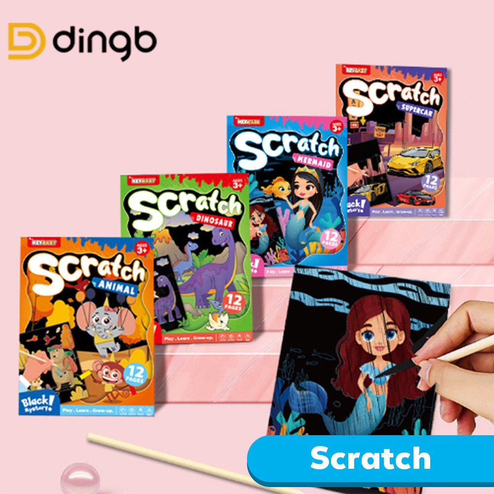 Jual DINGB Buku Mewarnai Magic Scratch Keybaby KB240064 | 12 Halaman 6 ...