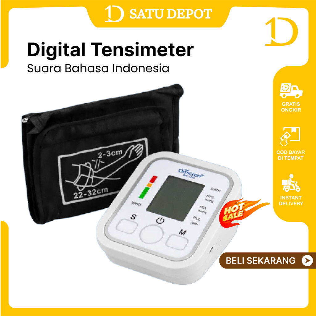 Jual Taff Omicron Tensimeter Digital Alat Ukur Tekanan Darah Blood ...