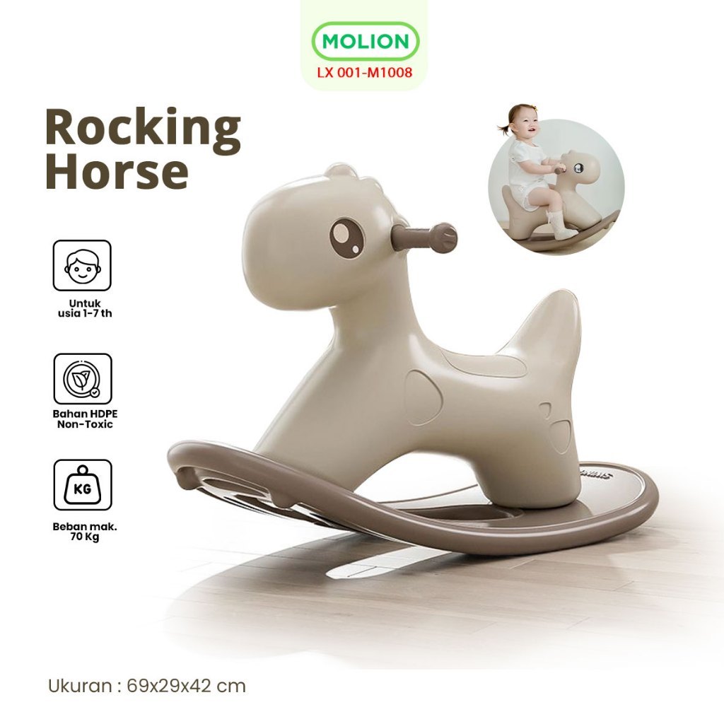 Jual MOLION Mainan Kuda Kudaan HDPE Rocking Horse Mainan Bayi Edukatif ...