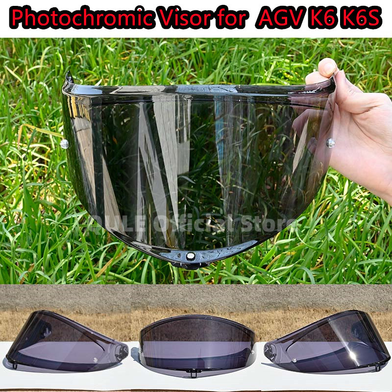 Jual k6 Photochromic Shield Visor Lenses for AGV K6 K6S Visor Full Face ...