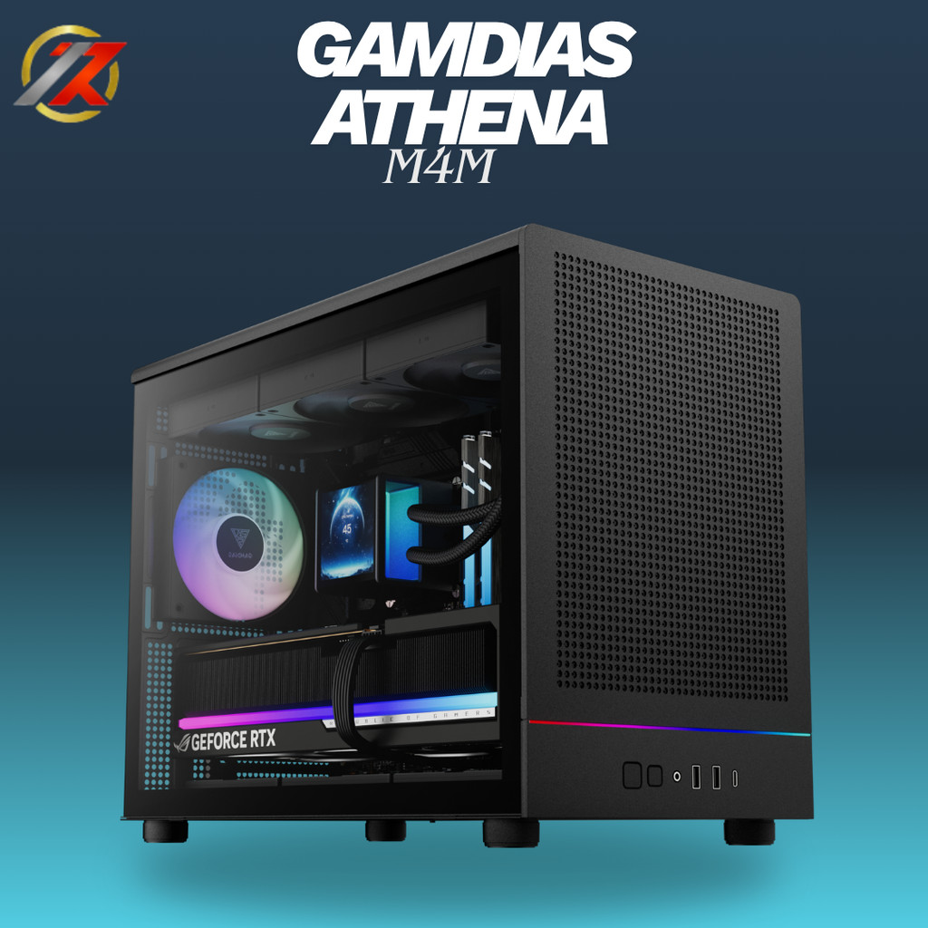 Jual GAMDIAS ATHENA M4M m-ATX Mini Tower PC Case Built-in 2 x 120mm BK ...