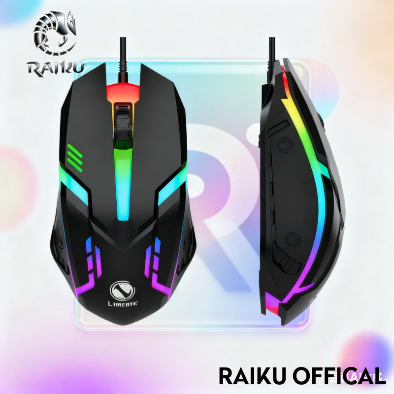 Jual RAIKU Gaming RGB LED color Backlit Keyboard Mechanical USB Kabel ...