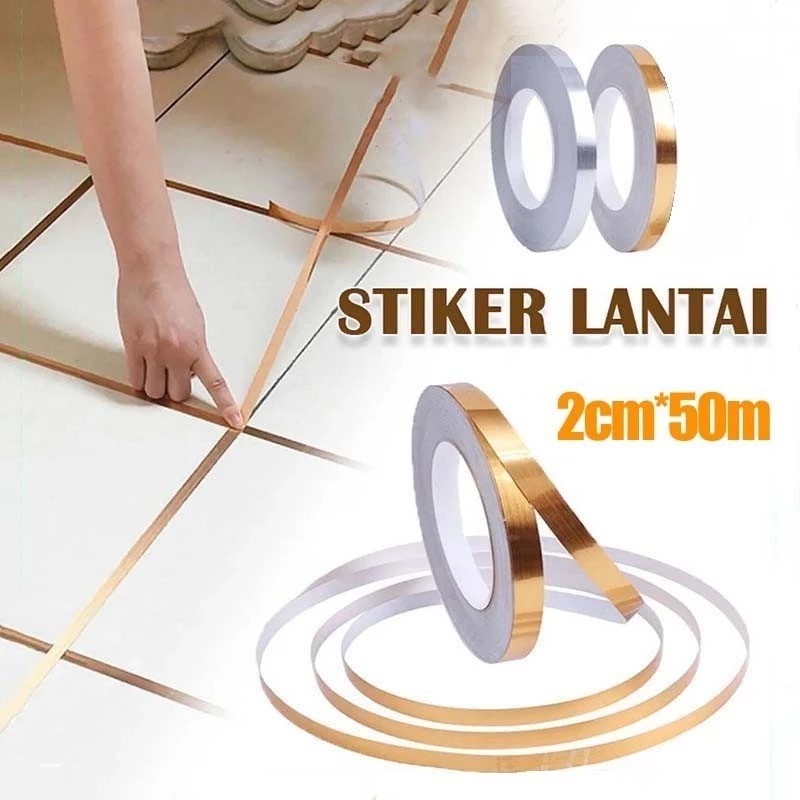 Jual Gold Dekor Gulungan Stiker Emas 50m\Stiker Emas\Strip Dinding Dan ...