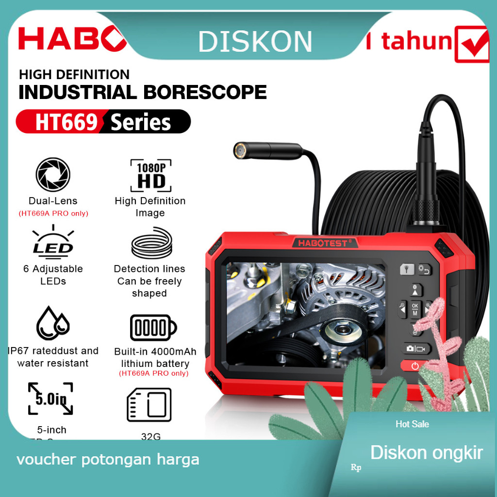 Jual Temukan Habotest HT669A/APro High-resolution Industrial Endoscope ...