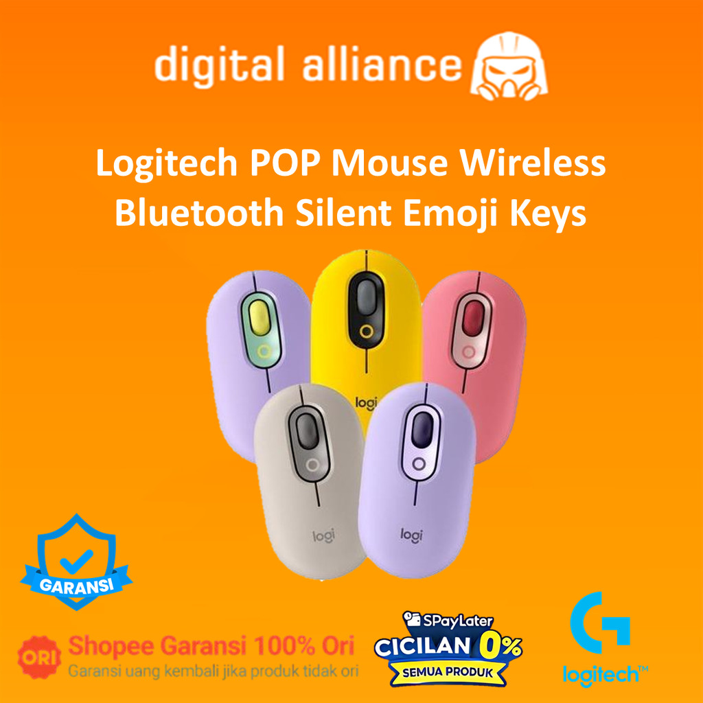 Jual Logitech POP Mouse Wireless Bluetooth Silent Emoji Keys | Shopee Indonesia
