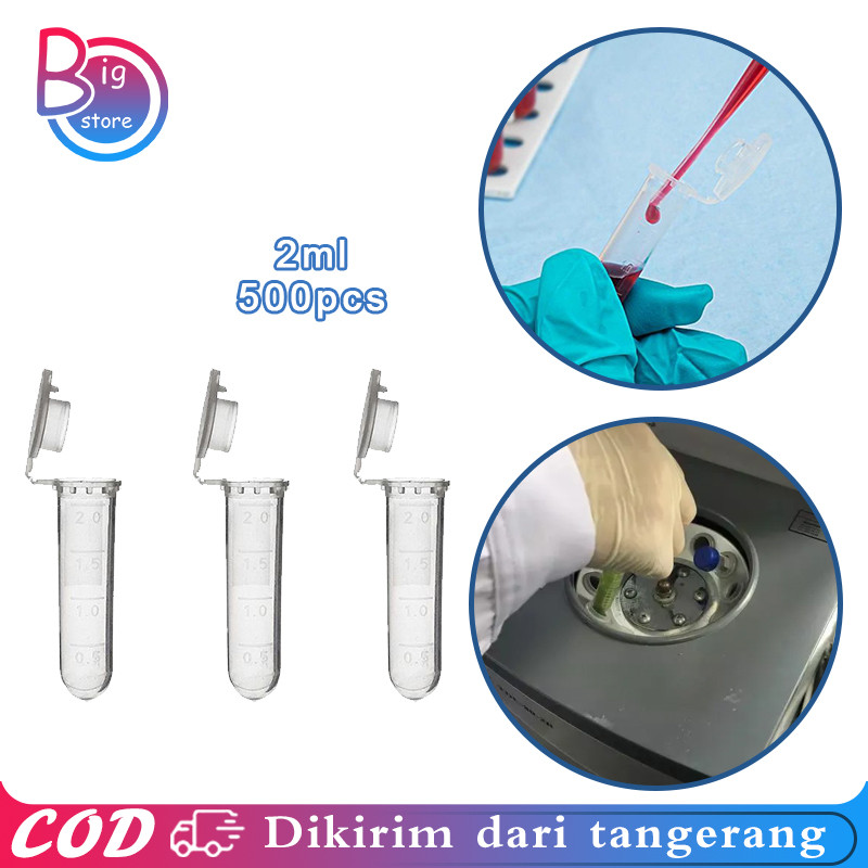Jual Isi 500 Sample Cup 2ml Eppendorf Centrifuge Tube Tabung Conical ...