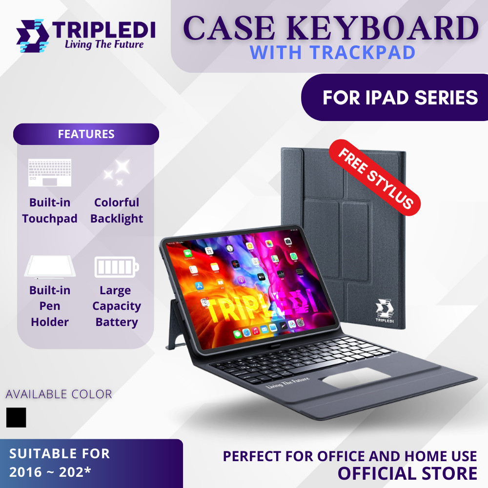 Jual Terlaris TRIPLEDI Case Keyboard Touchpad LED Backlit Wireless ...