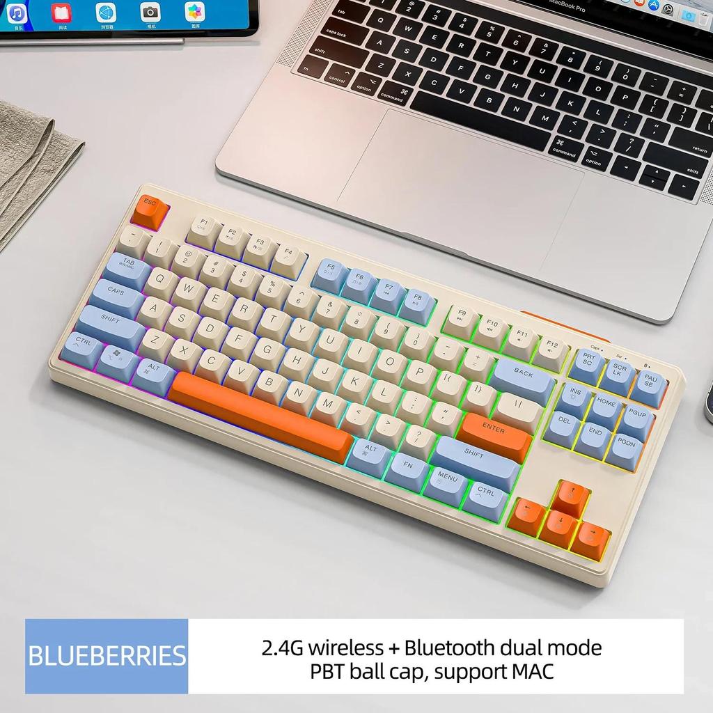 Jual M87 Wireless Bluetooth Dual Mode Keyboard, Meanical Feeling Gaming ...