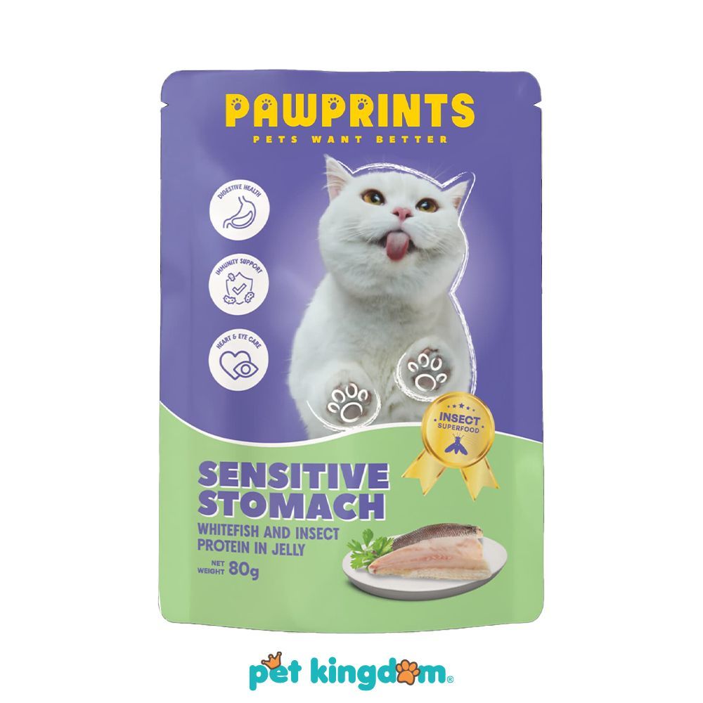 Jual Pet Kingdom Pawprints 80 gr Makanan Kucing Basah Sens Stomach ...
