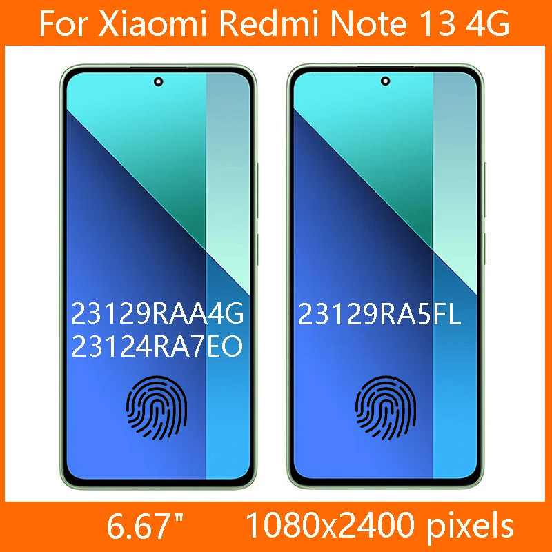 Jual AMOLED OLED For Xiaomi Redmi Note 13 4G LCD 23129RAA4G 23124RA7EO ...