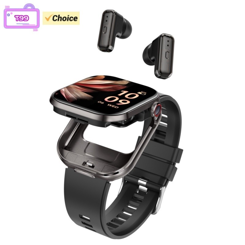 Jual T99 Smartwatch Wireless TWS Earbuds 2.02inch IPS 320x385 BT5.0 ...