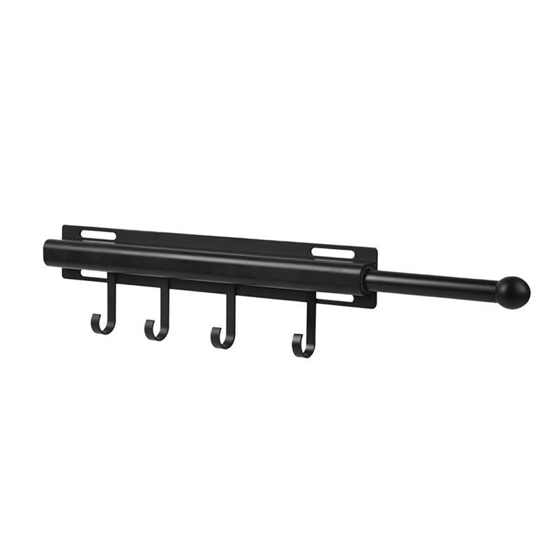 Jual ABZC-Closet Valet Rod 12 Inch Pull Out Slide Out Black Clothes ...
