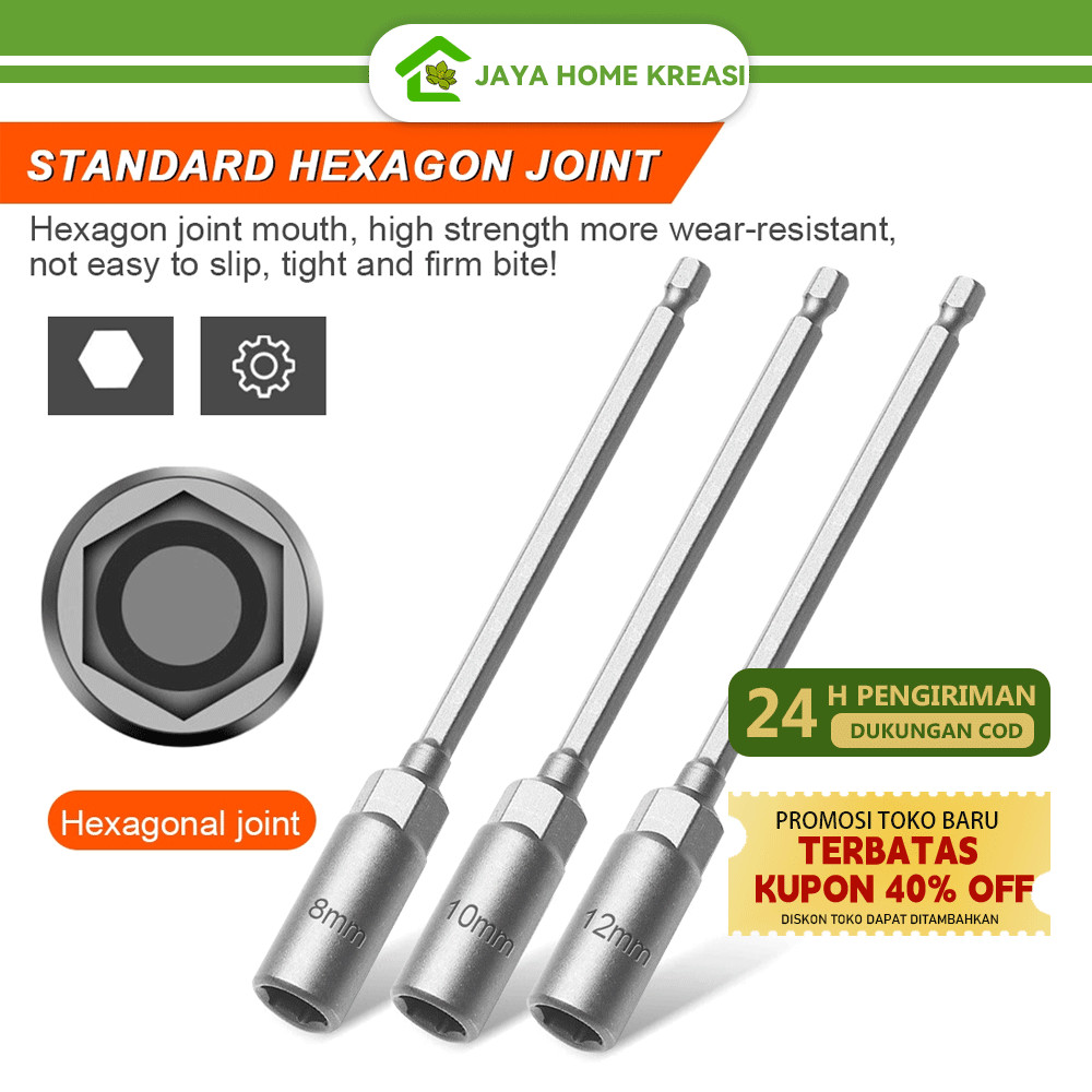 Jual 150MM Ekstension Panjang Sambungan Mata Bor Obeng 8/10/12mm Kunci ...