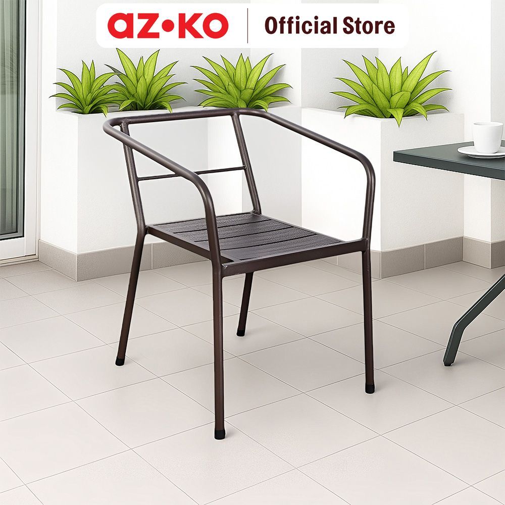 Jual AZKO Soleil Onix Kursi Berlengan - Cokelat Arm Chair Cafe ...