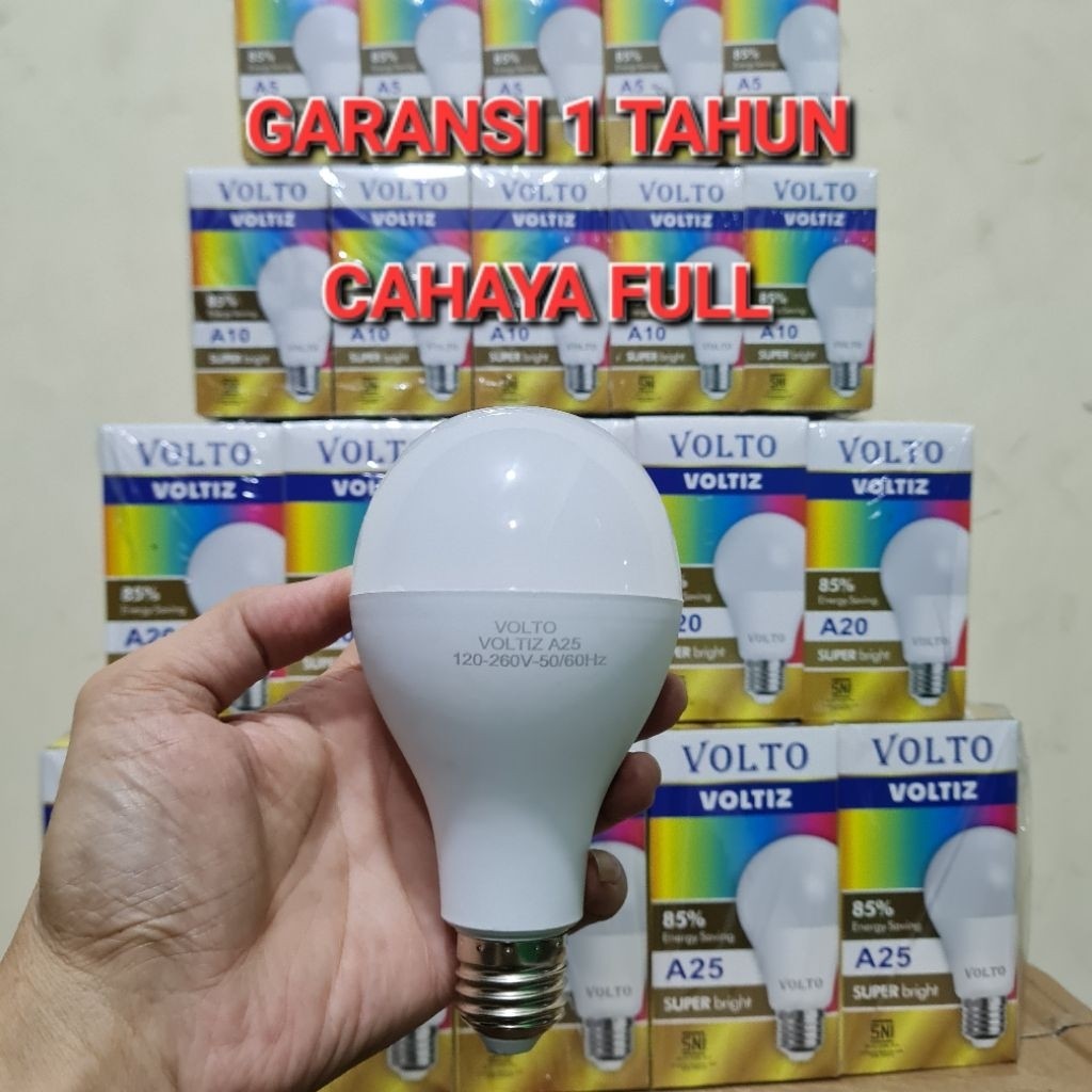 Jual [ BERGARANSI 1 TAHUN ] LAMPU LED BOHLAM 25 WATT VOLTIZ HEMAT ...