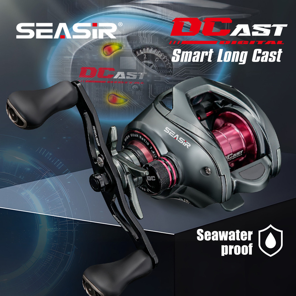 Jual SEASIR DCAST DC Baitcasting Fishing Reel gital Control long cast ...
