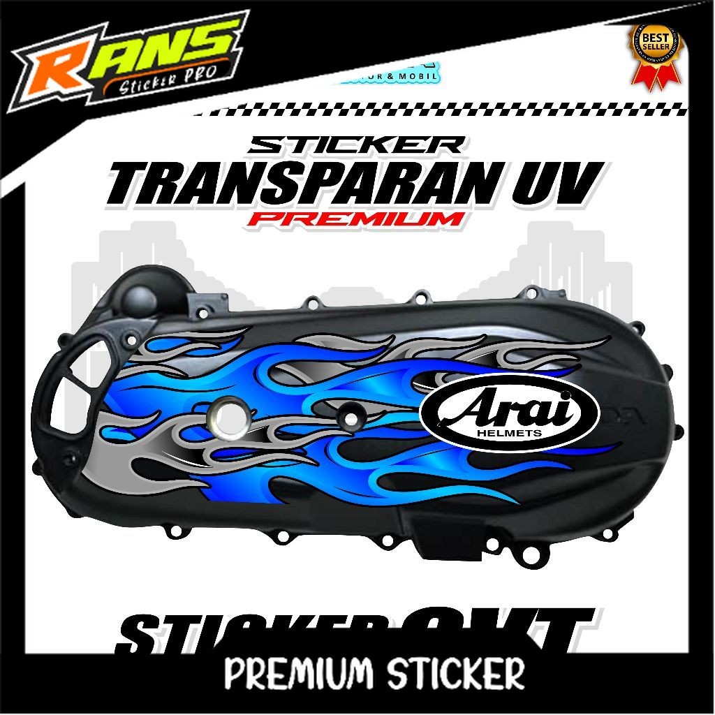Jual STICKER BLOK CVT-STICKER VARIASI MOTOR BLOK CVT ARAI LIS POLET ...