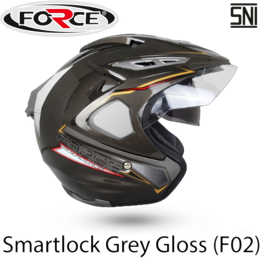 Jual Force Helm Pria Wanita Dewasa SNI Original Model Smart lock Size M ...