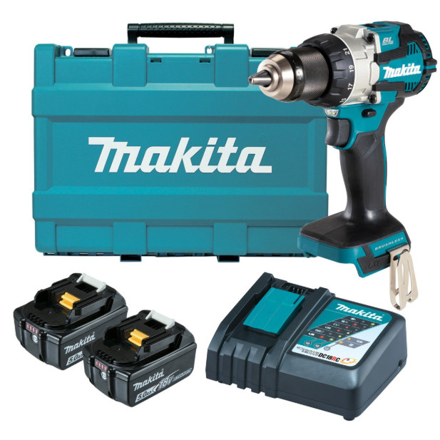 Jual Mesin Bor Cordless DDF 489 RTJ Makita 18V Set Baterai Brushless ...